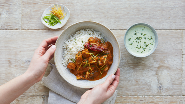 Chicken Tikka Masala with Crispy Ginger and Herby Yogurt - The Spice ...